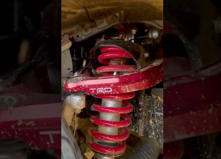 Close-up look at 2024 Tacoma TRD Pro FOX Suspension at work | 2024 ...