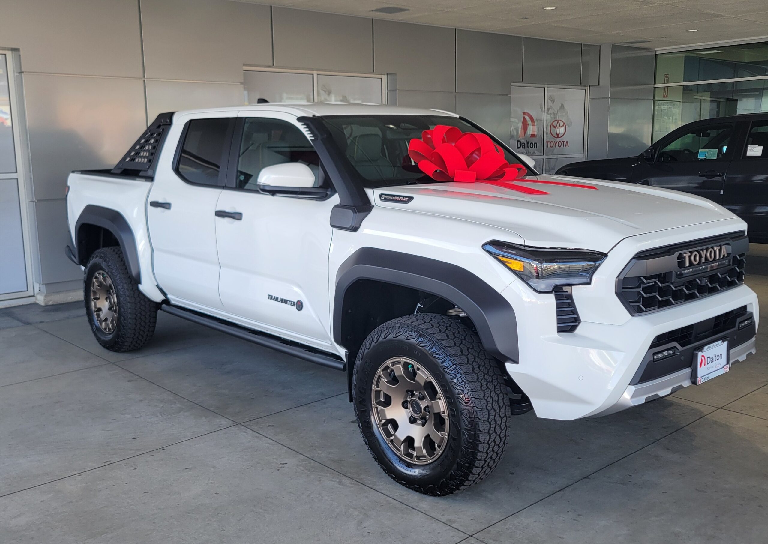 Ice Cap White 2024 TRAILHUNTER Tacoma delivery! Proud new owner 🤩 ...