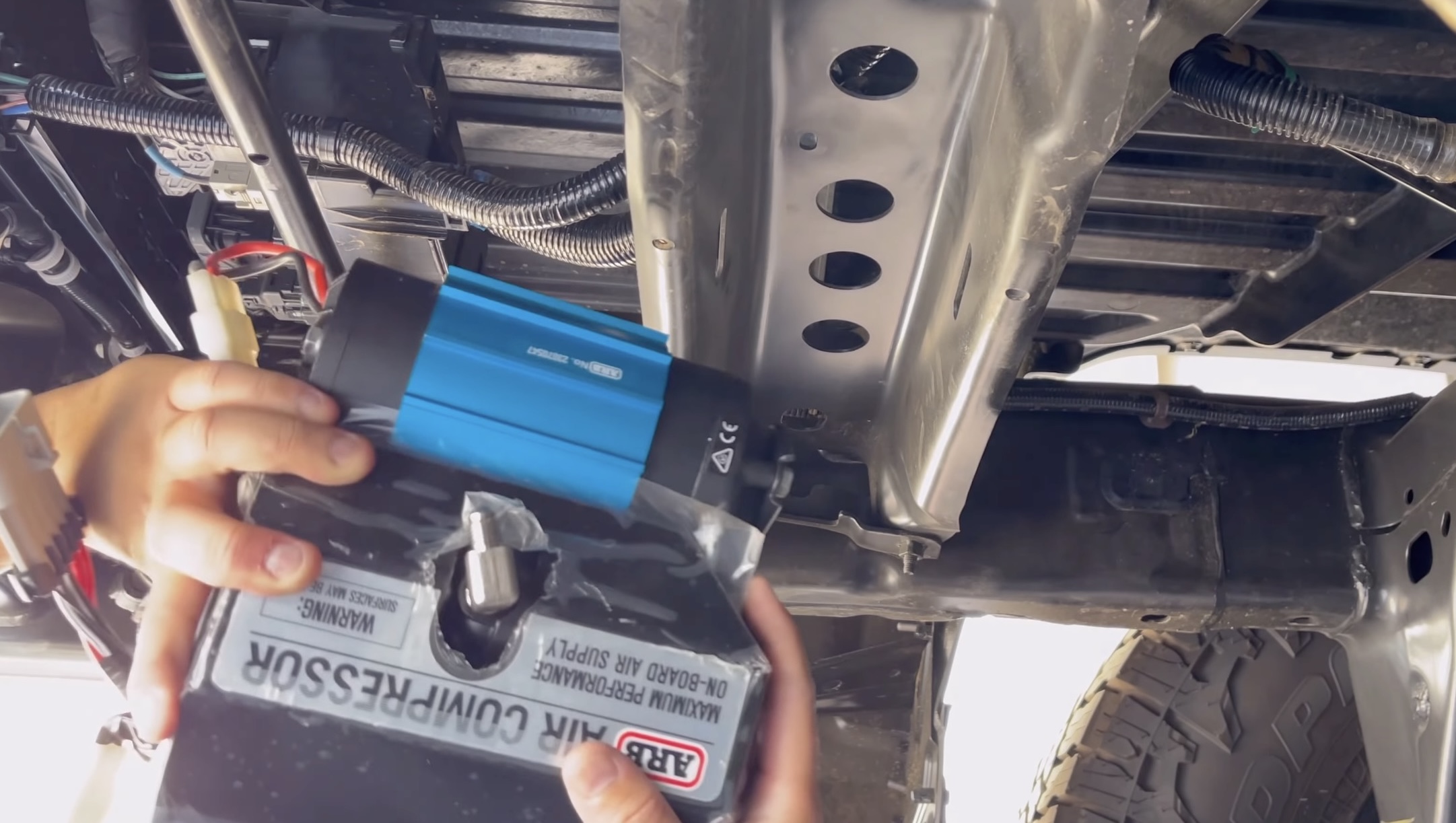 Installed ARB air compressor in 2024 Tacoma OR -- on subframe by spare ...