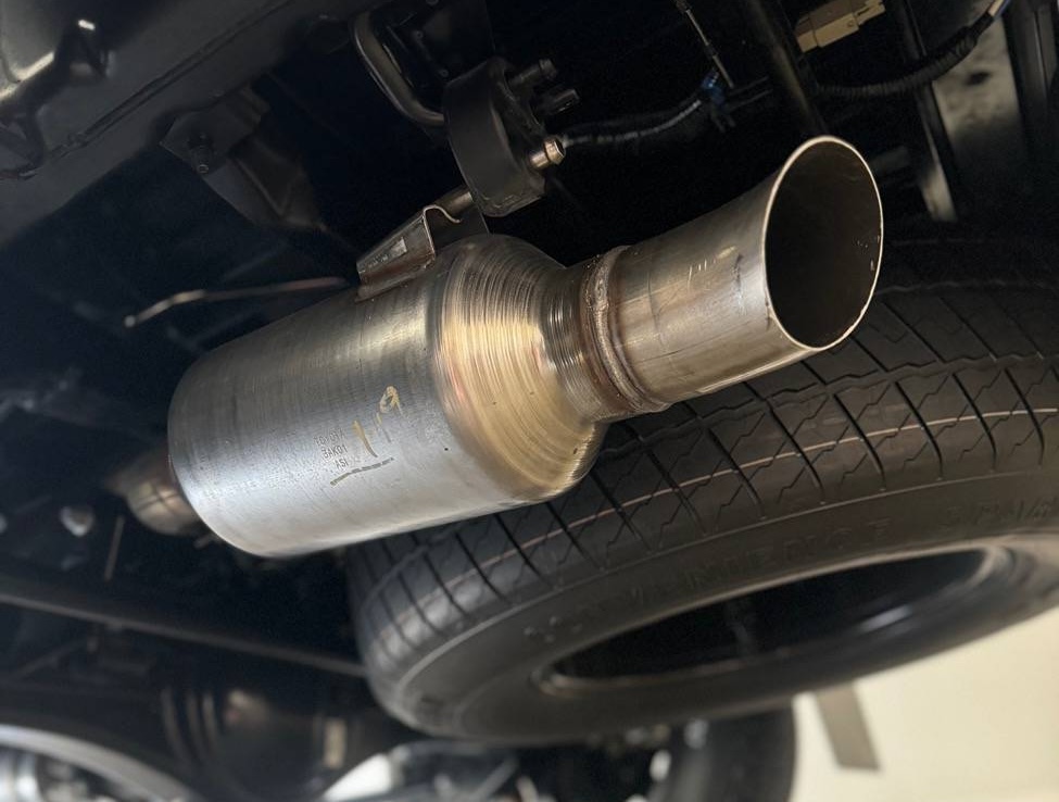 Cut exhaust just past the rear resonator on 2024 Tacoma Limited | 2024 ...