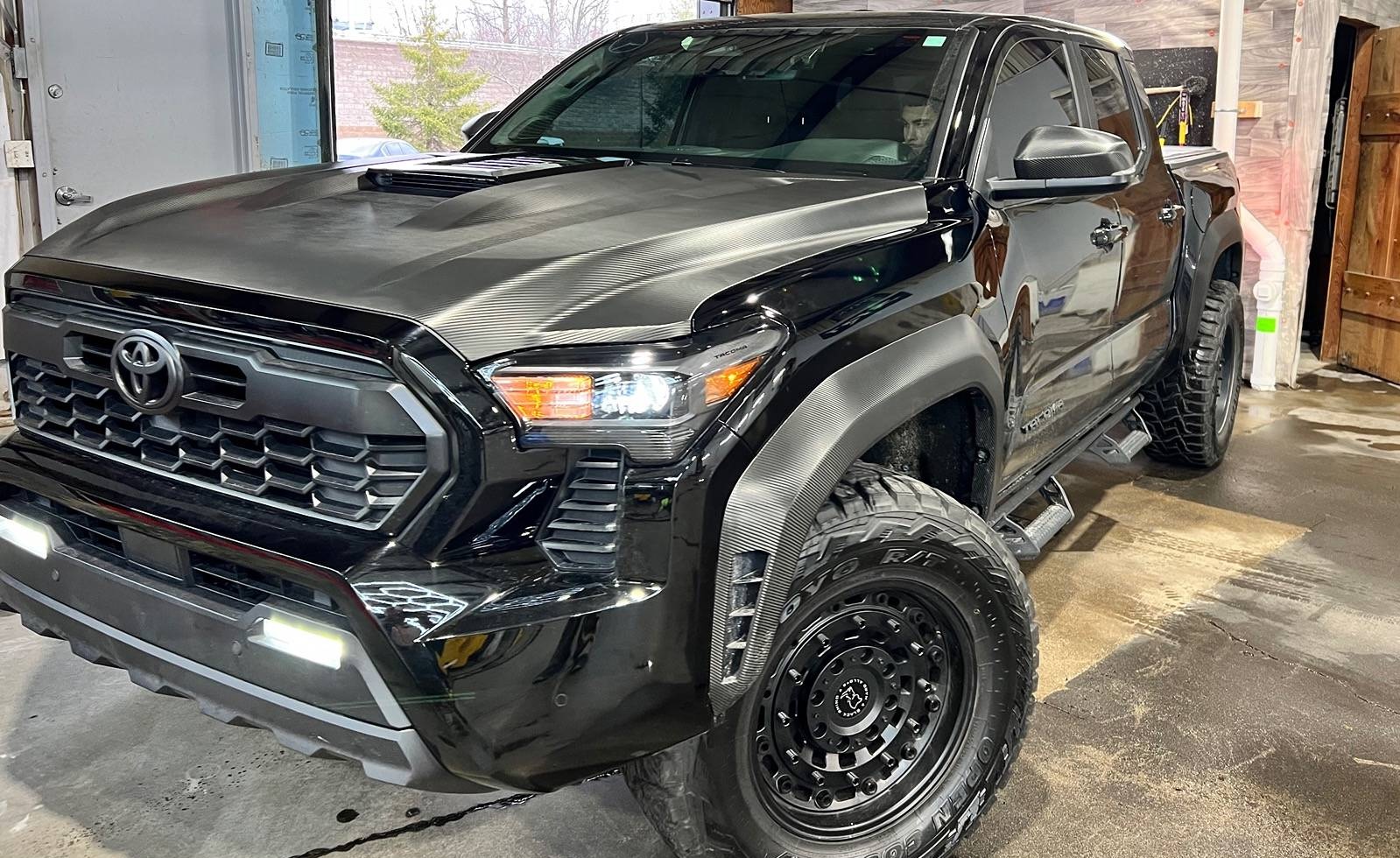 Blacked Out Carbon Fiber Wrapped Hybrid TRD Sport Build | 2024 Tacoma ...