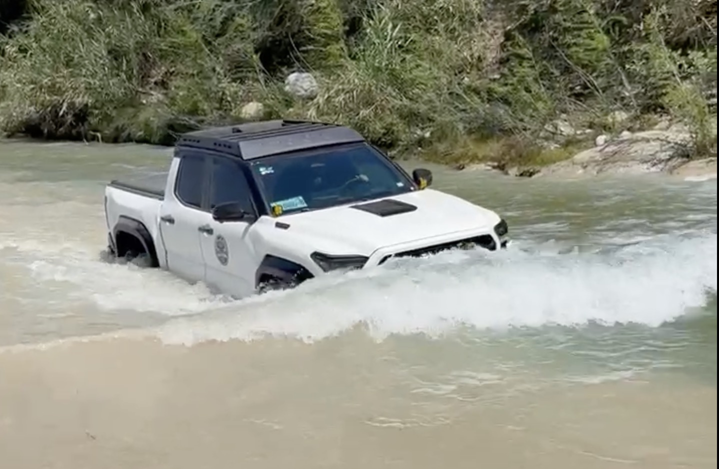 New in the Forum - 2025 TRD Pro water fording in river and running ...